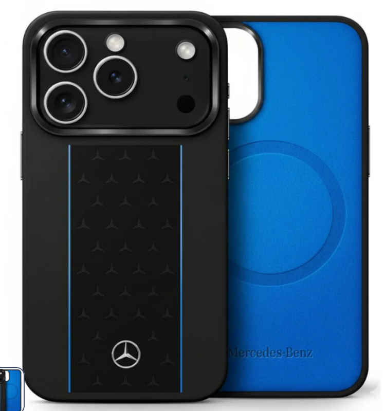 Mercedes iPhone MagSafe Silicone Case Blue Star | iService.